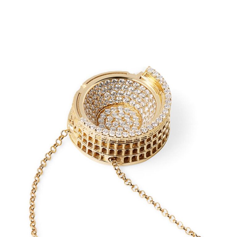 Colosseum Rome Necklace with Stones - Ellius Jewelry